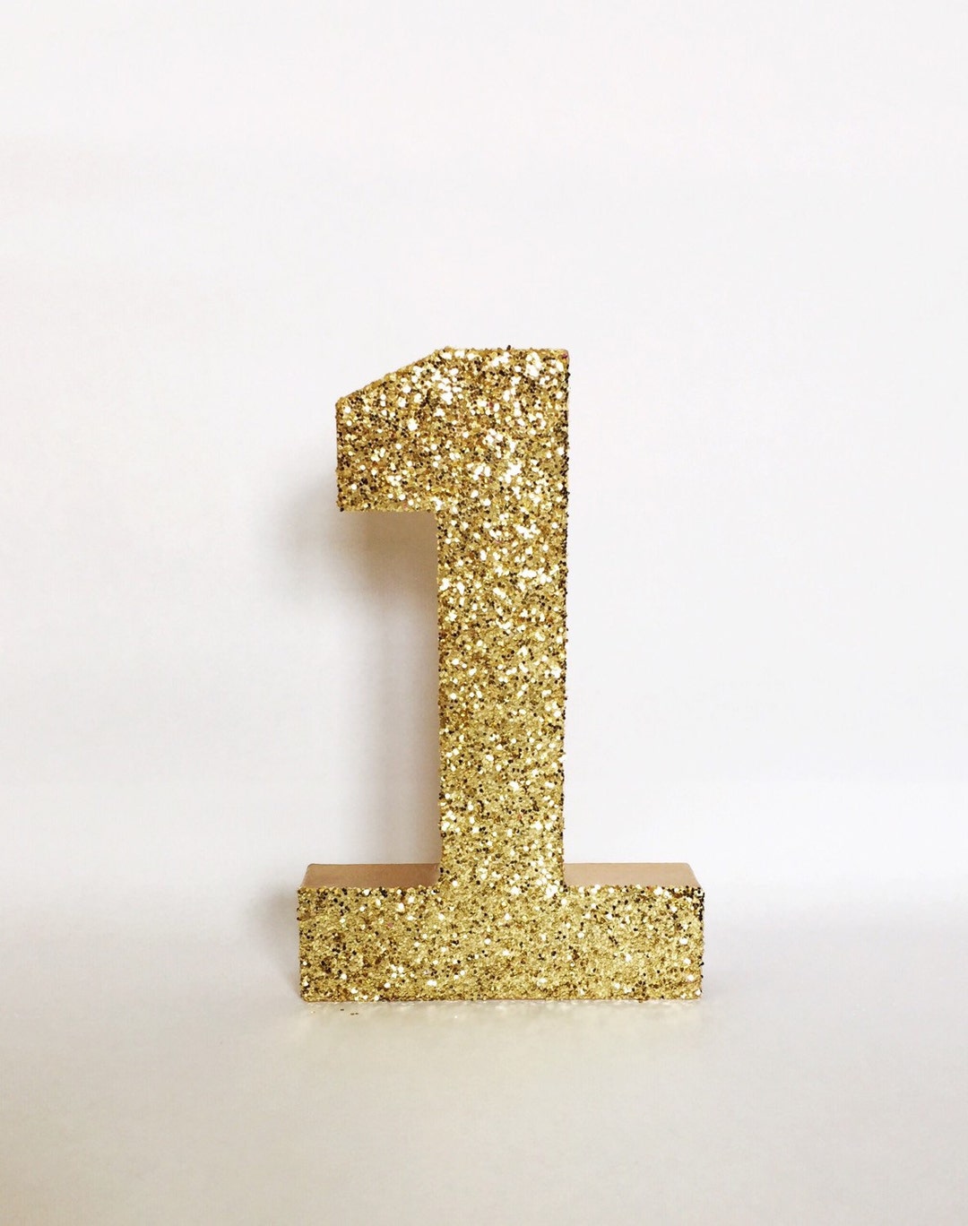 Gold Glitter Paper Mache Stand up Number-golden Birthday - Etsy