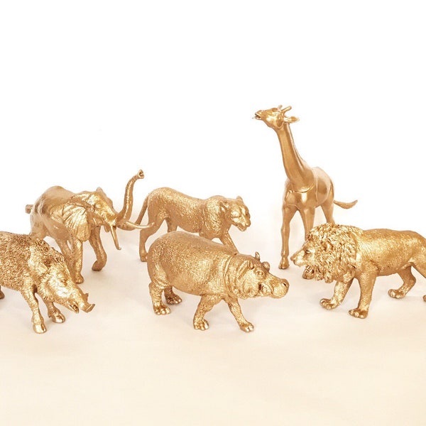 Gold Animal Figurine - Etsy