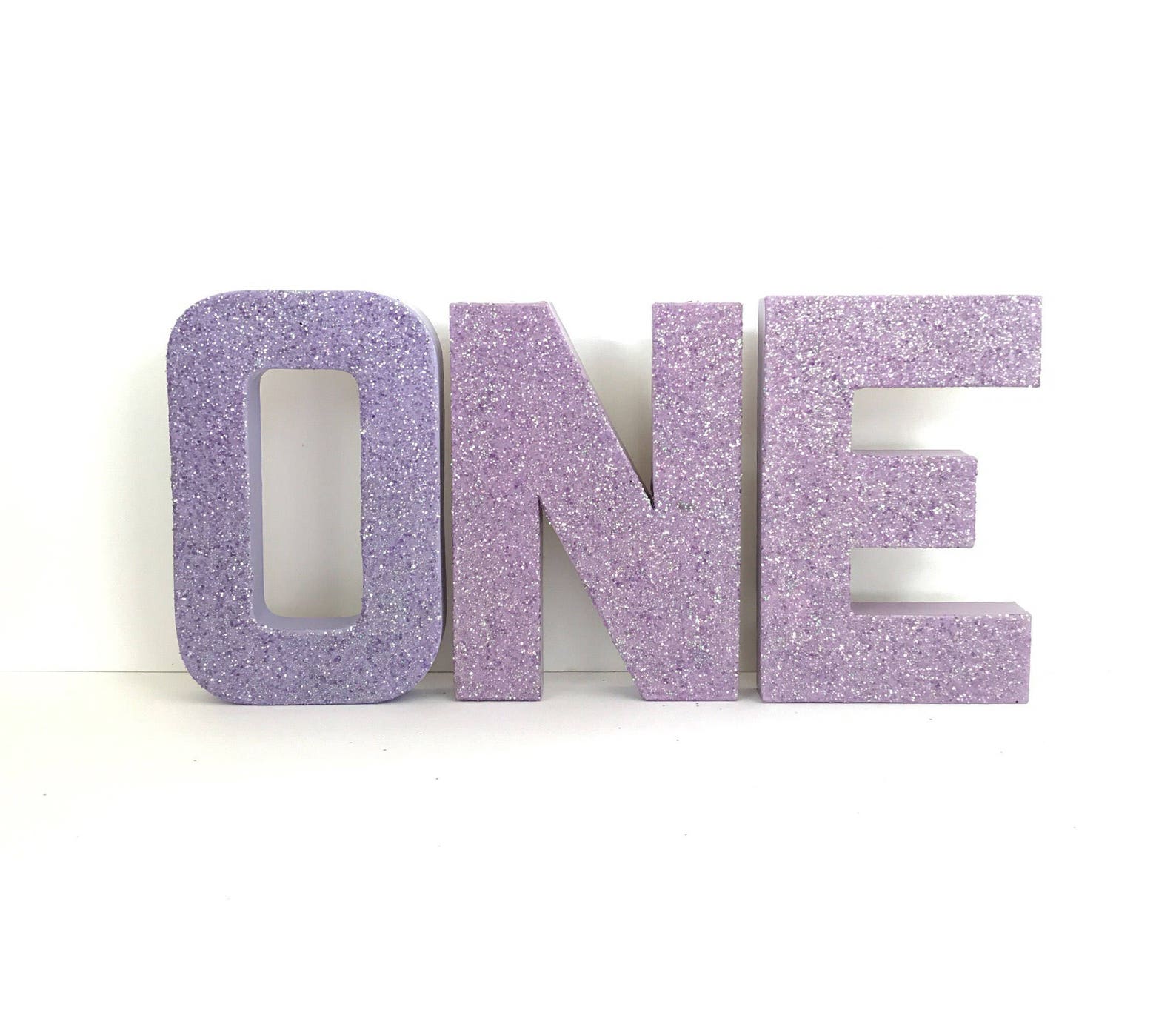 Pink Glitter Stand up ONE Letter Sign-1st First Birthday-photo Prop ...