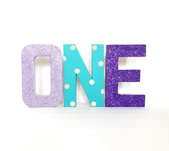Paper & Party Supplies White Stand Up ONE Letter Sign-First Birthday ...