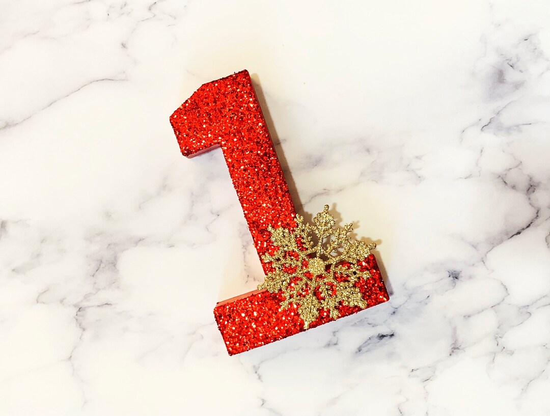 Snowflake Paper Mache Stand up Number-birthday Party-party - Etsy