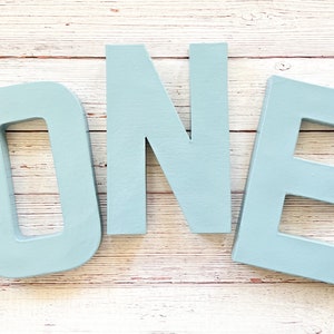 Lavender Purple Stand up ONE Letter Sign-1st First Birthday-photo Prop ...