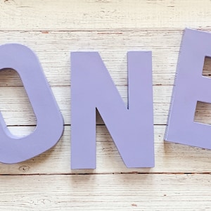 Pink Stand up ONE Letter Sign-first Birthday-photo Prop-party Decor ...