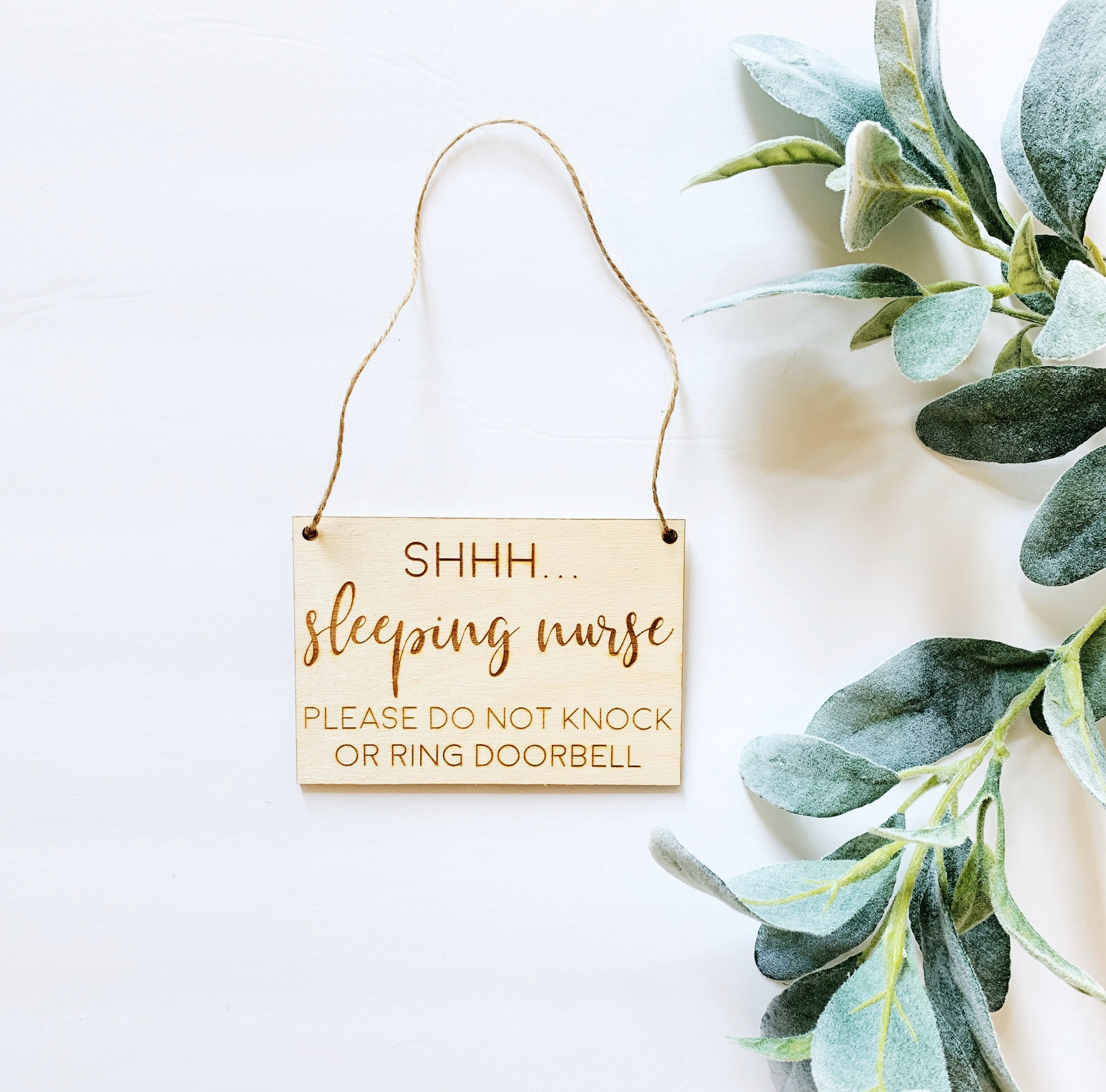 Sleeping Nurse Life Door Sign Do Not Knock Ring Doorbell | Etsy