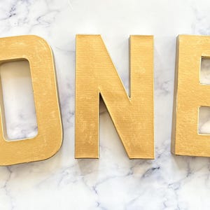 White Stand up ONE Letter Sign-first Birthday-photo Prop-party Decor ...