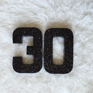Silver Gold Glitter 30th-birthday-anniversary-stand up Paper Mache ...