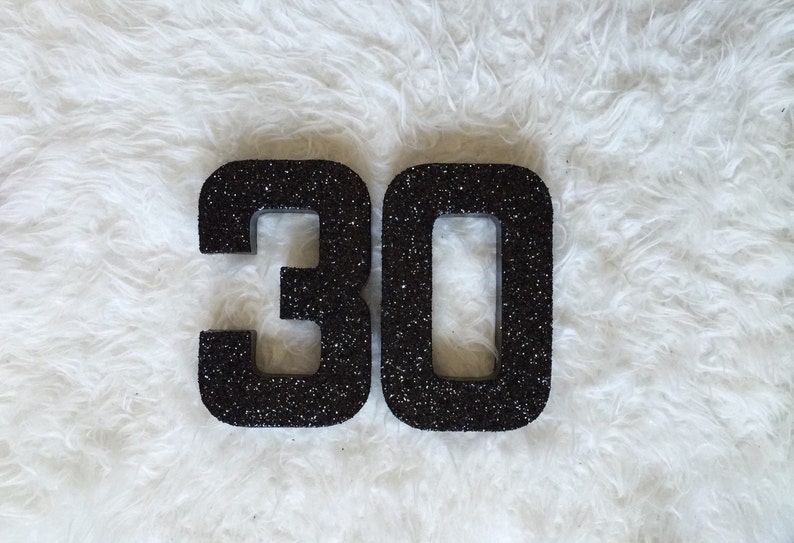 Silver Gold Glitter 30th Birthday Anniversary stand up - Etsy