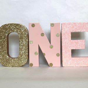 Blue and Silver Glitter Stand up "one" Letter Sign-first Birthday-photo ...