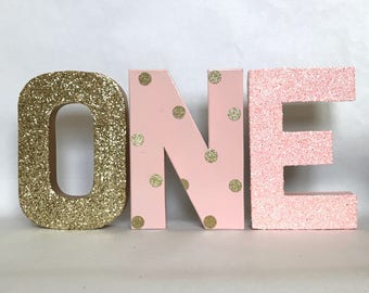 Glitter Unicorn Stand up one Letter Sign first | Etsy