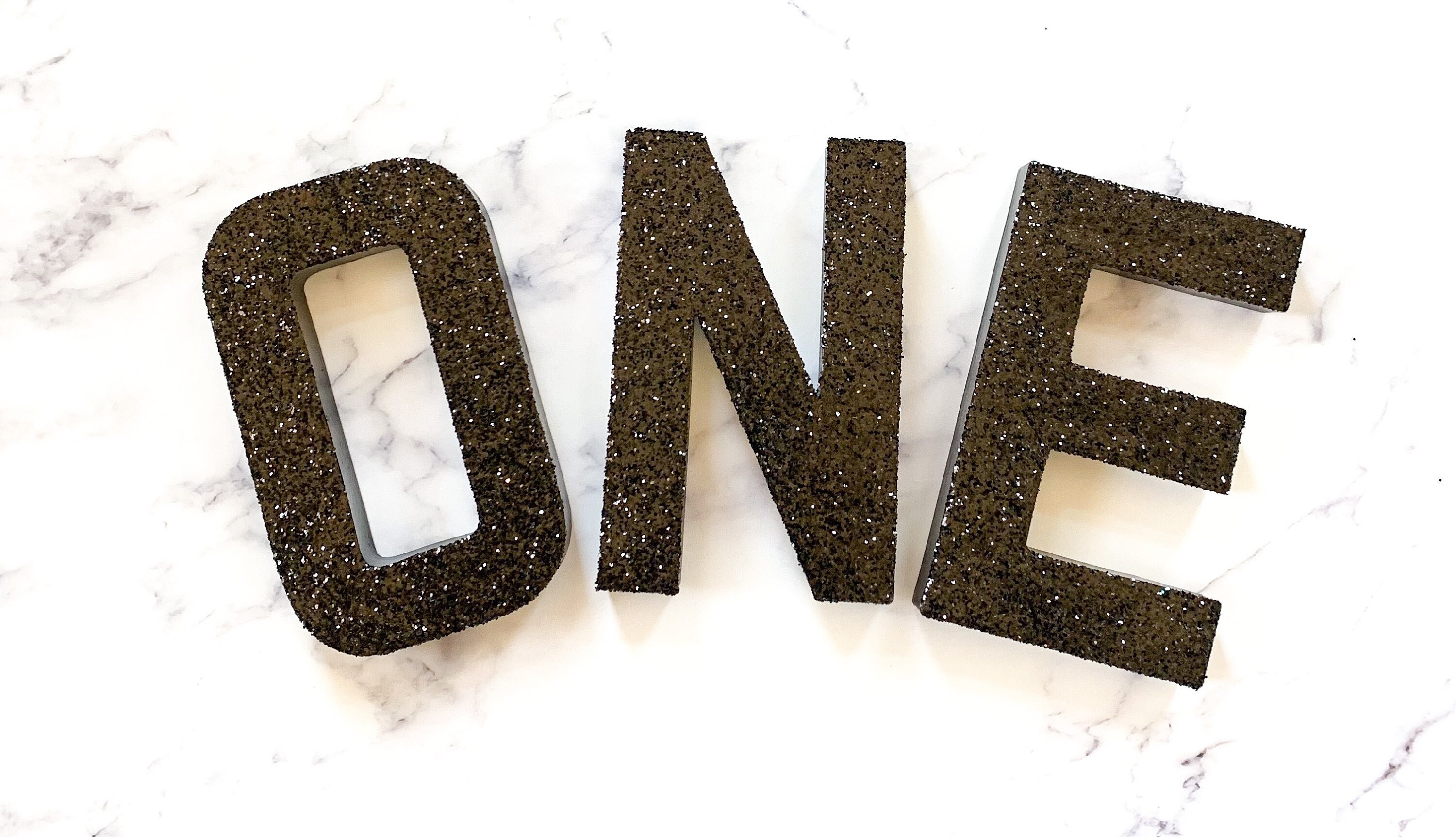 Blue Glitter Stand up ONE Letter Sign-first Birthday-photo | Etsy