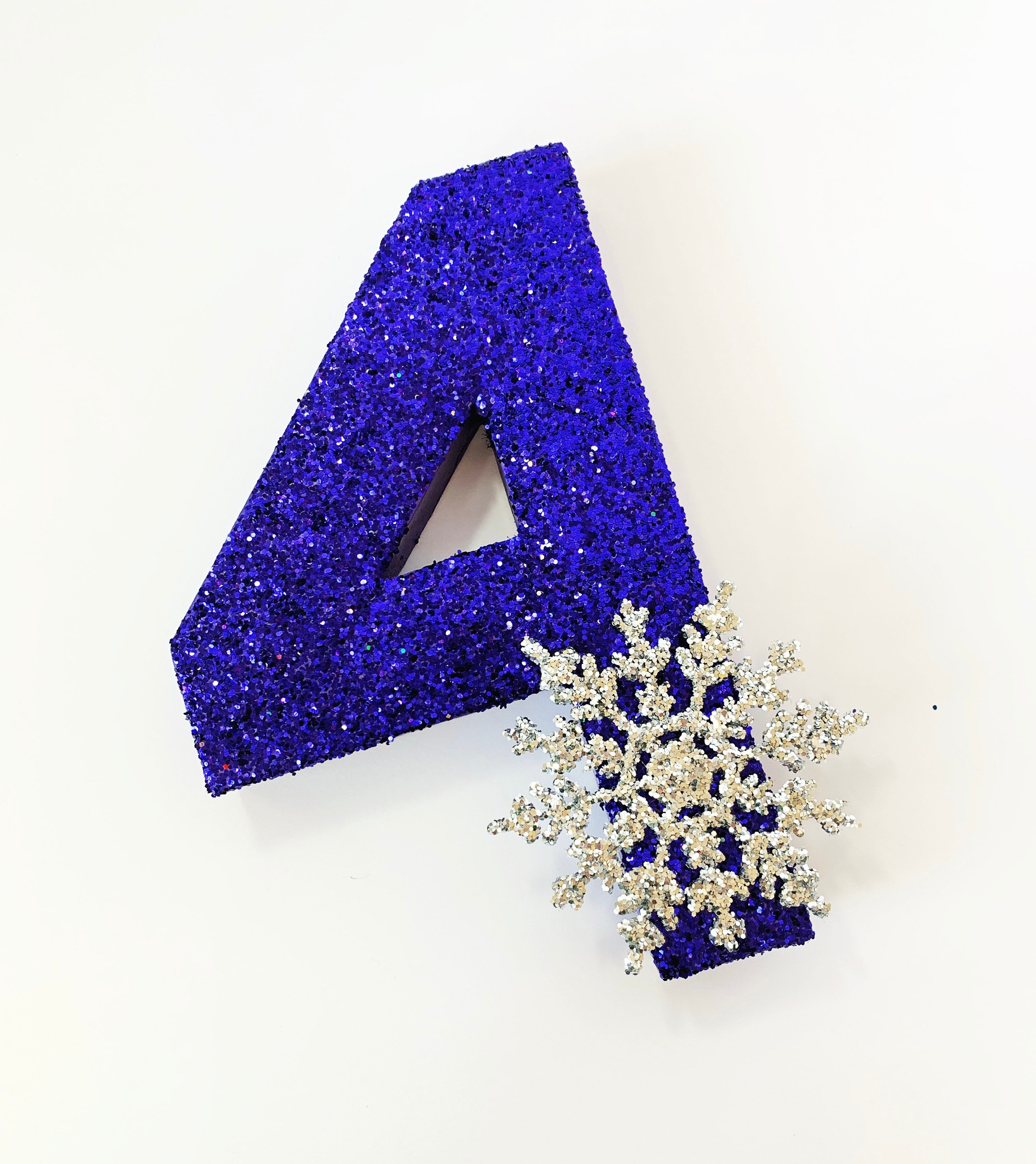 Snowflake Paper Mache Stand up Number-birthday Girl-party Decor-photo ...