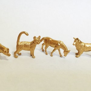 Gold or Silver Metallic Farm Animals-birthday Decorations-wedding ...
