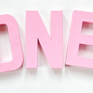 Pink Stand up ONE Letter Sign-first Birthday-photo Prop-party Decor ...