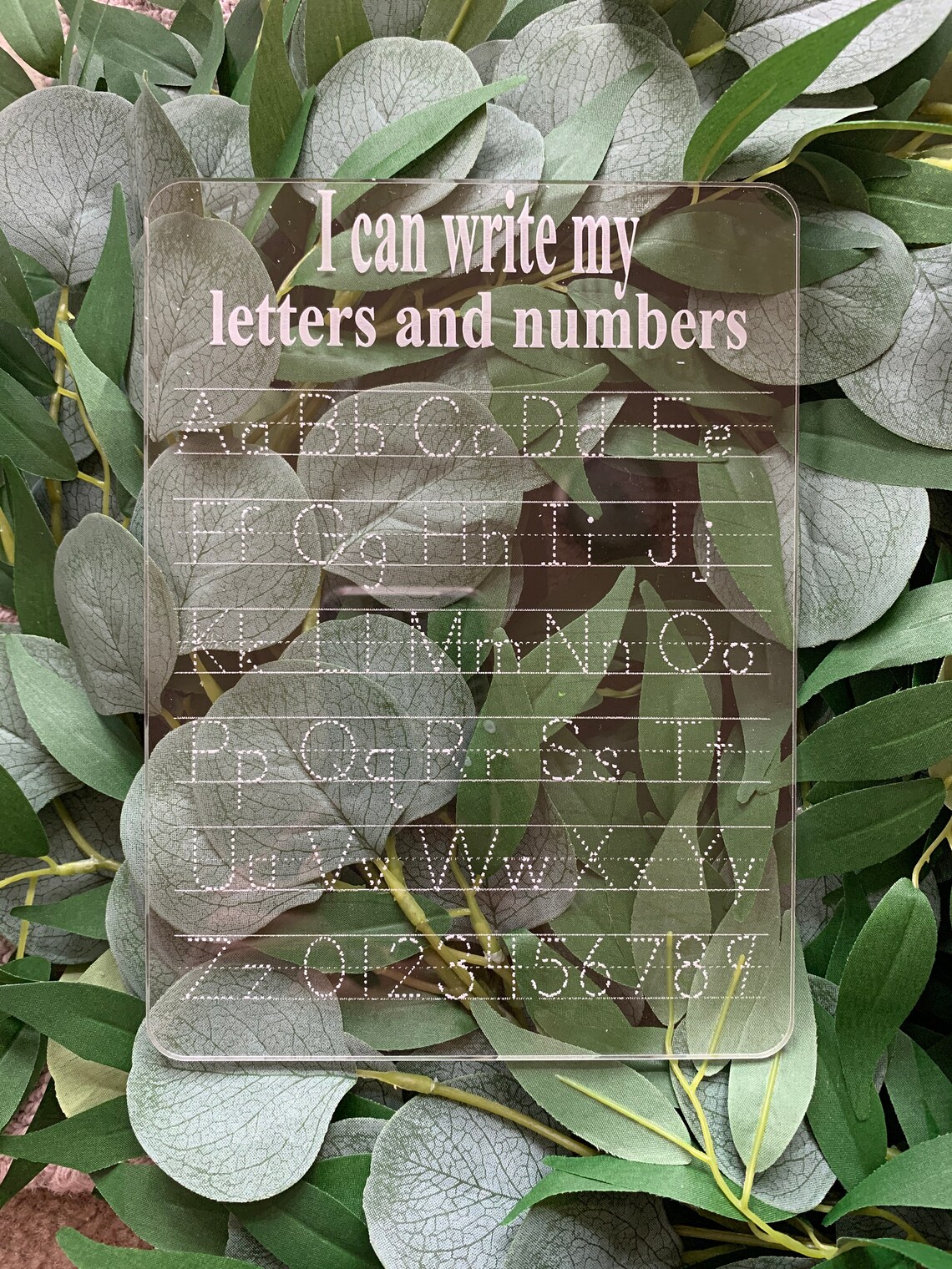 Letters, Numbers, Name Tracing Boards Acrylic-preschool Pre K ...