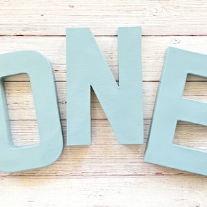 White Stand up ONE Letter Sign-first Birthday-photo Prop-party Decor ...