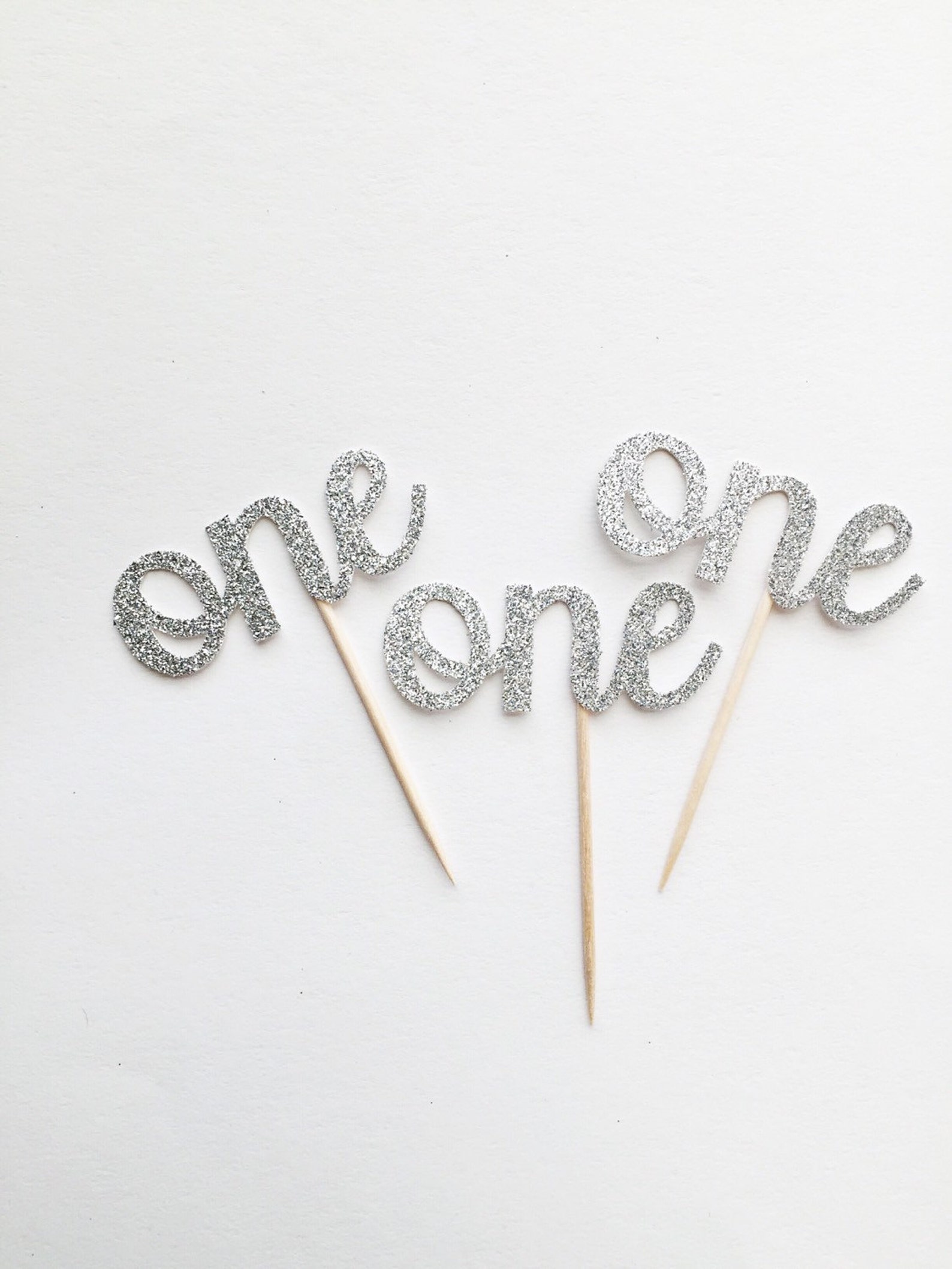 Glitter ONE Cupcake Toppers 1st Birthday First Birthday - Etsy