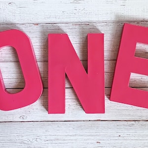 White Stand up ONE Letter Sign-first Birthday-photo Prop-party Decor ...