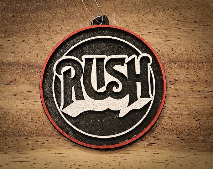 Rush Debut First Album | Wooden Christmas Ornament | Geddy Lee | Alex ...