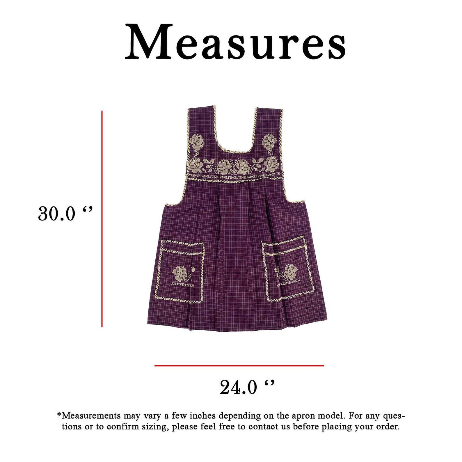 Traditional Mexican Cross-stitch Embroidered Apron – Deluxe Artisan ...