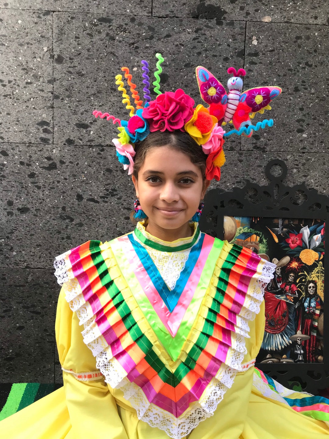 Día de muertos banda de cabeza catrina inspirada en niños 5 de mayo ...
