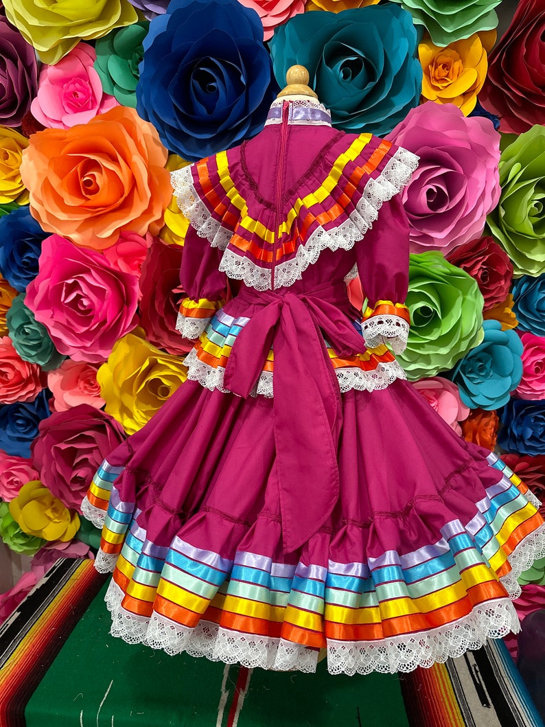 Red Mexican Jalisco Dress: Folklorico Dance Outfit, Size 6 - Etsy