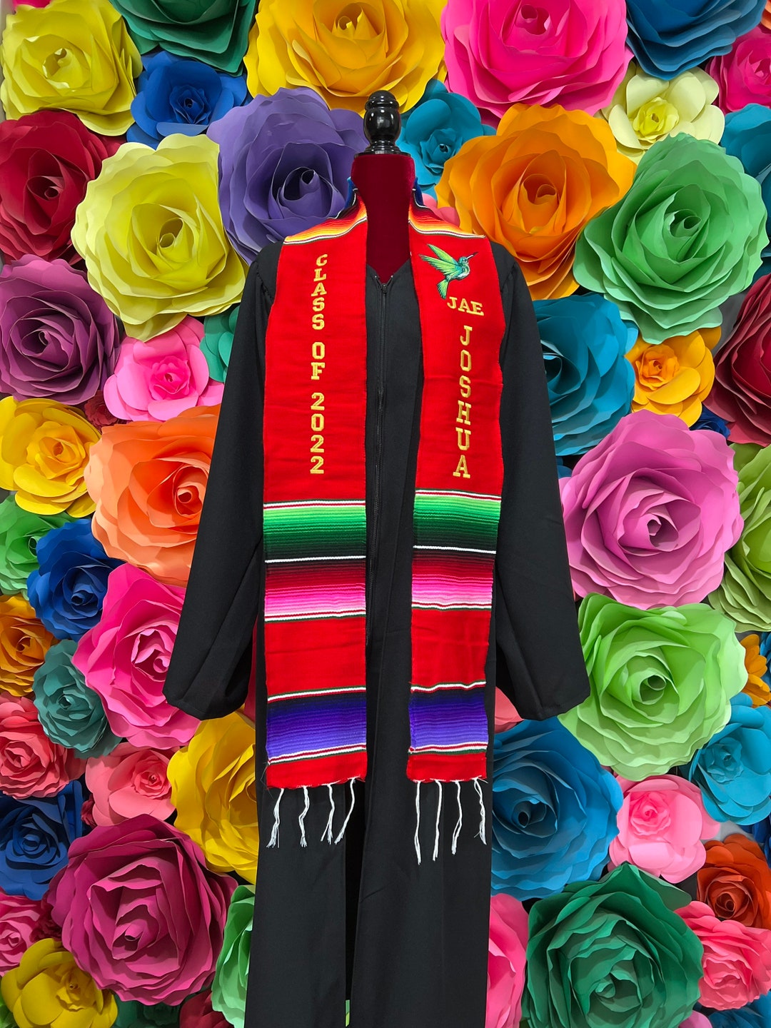Graduation Class of 2024 RED Mexican Sash Sarape Zarape No ...