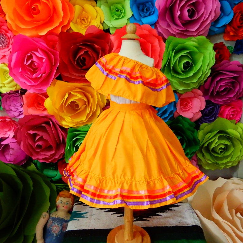 Mexican Two Piece Dress Handmade Size 2-4 Beautiful Coco - Etsy