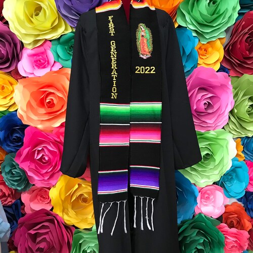 Graduation Mexican Sash Stole Class of 2023 Black Gold Letters - Etsy