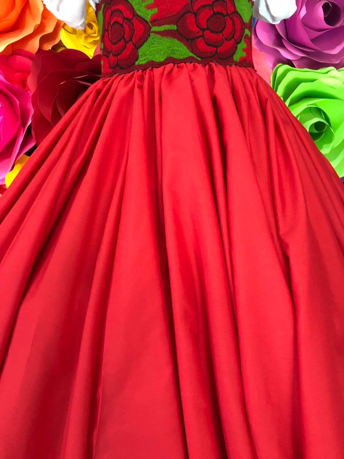 Mexican Red Double Skirt womans Mexican Boho Coco Theme Party - Etsy