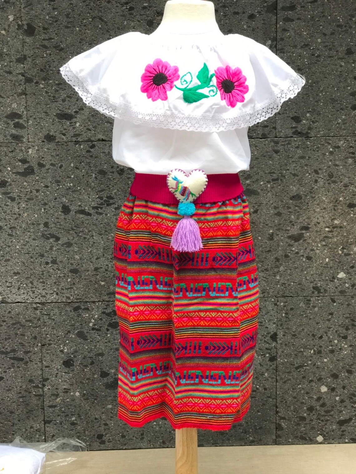 Handmade Mexican Cambaya Dress: Boho Kids Outfit, Size 10 - Etsy