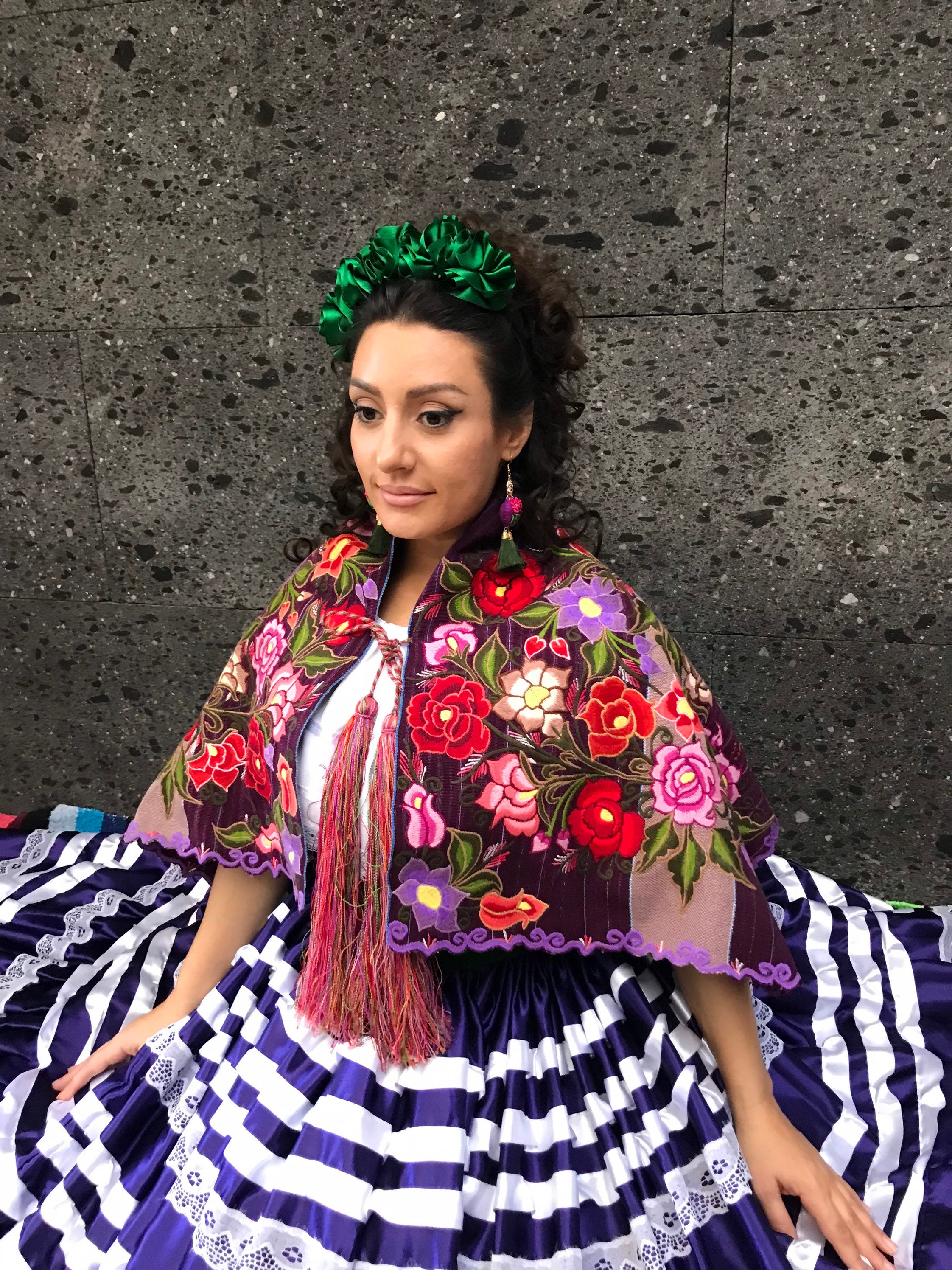 Purple Oaxaca Skirt: Mexican Coco Theme Party Costume (38 Inch) - Etsy