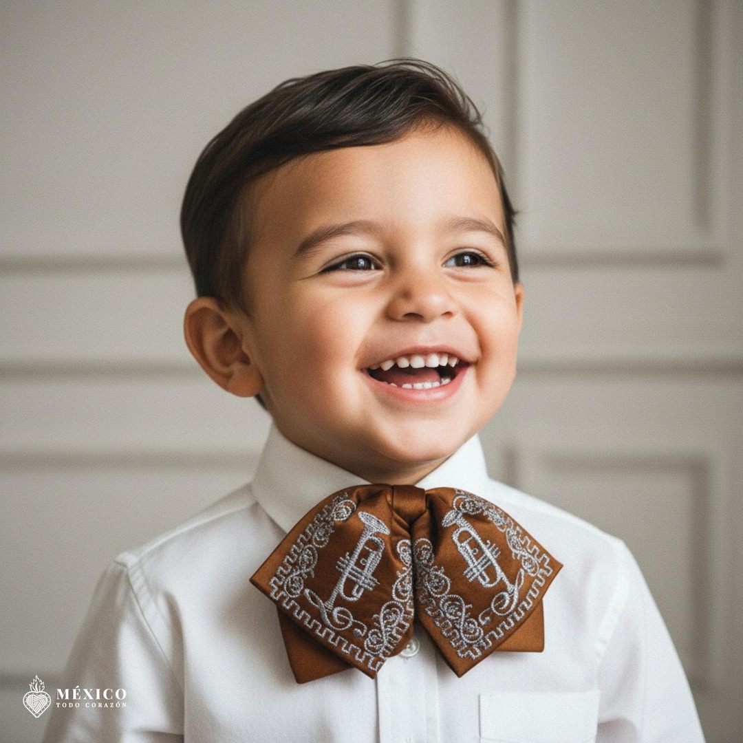 Mexican Kids Embroidered Charro Moño – Traditional Satin Baby Mariachi ...