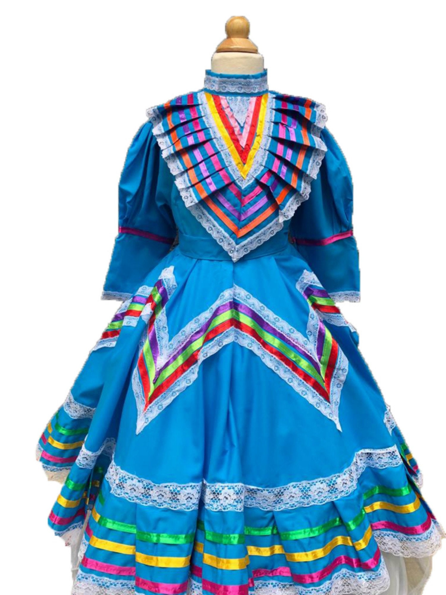 Mexican Jalisco Dress Light Blue Stunning KIDS Size 6 - Etsy