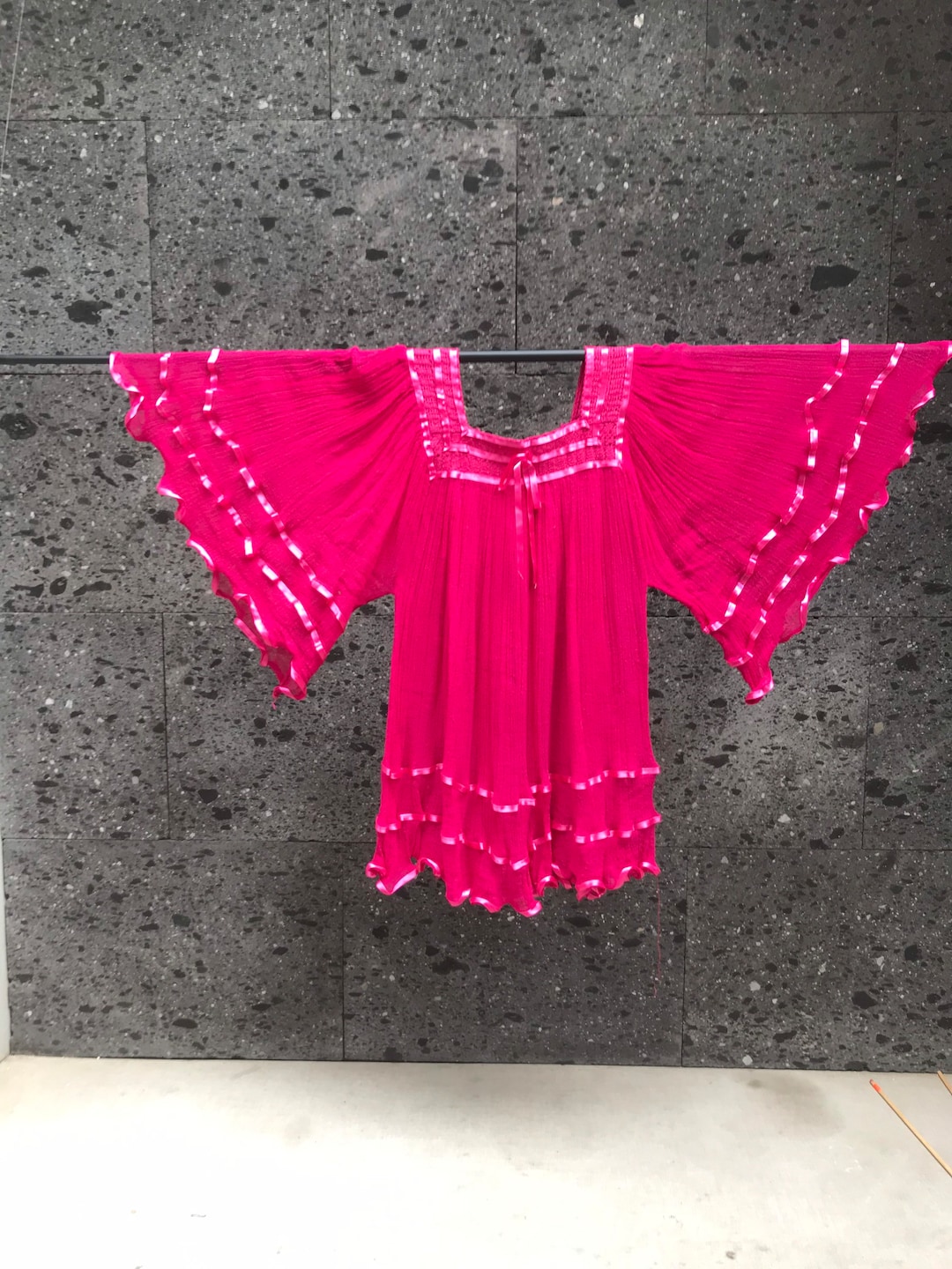 Mexican BLOUSE ONLY Handmade White Flowers Coco Theme Party Mexican ...