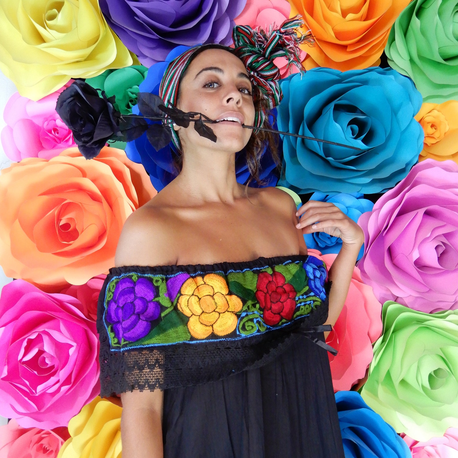 Mexican off Shoulder Dress One Size Handmade Beautiful Style - Etsy