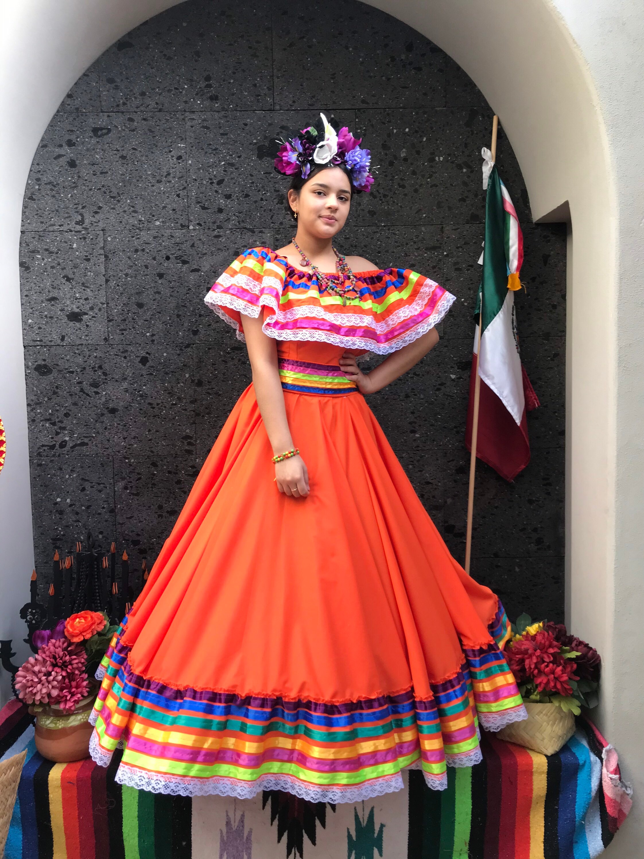 Mexican Jalisco Dress: Adult Size S, Ribbon Trim, Fiesta Costume - Etsy