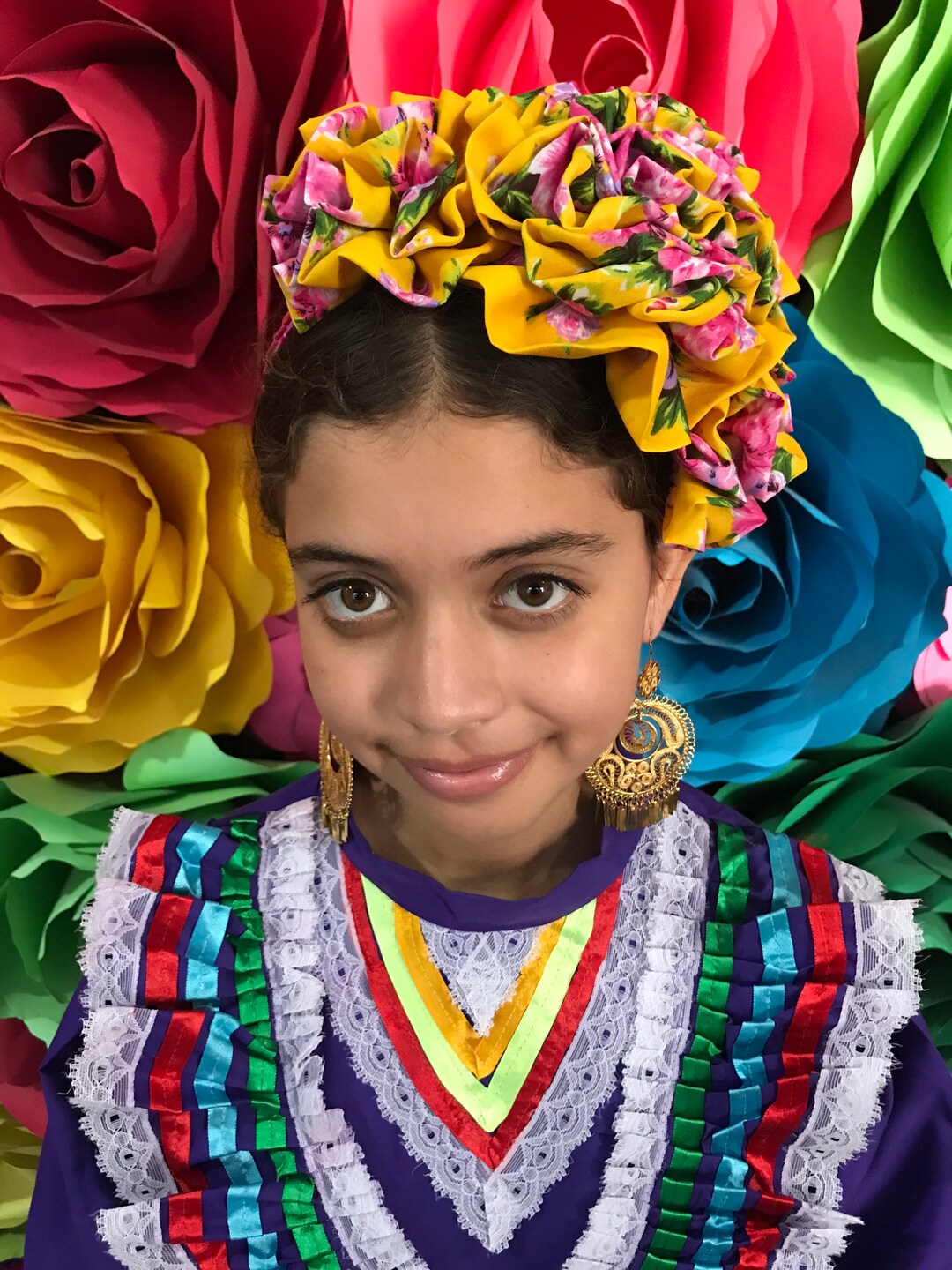 Day of the Dead Head Band Catrina Inspired Kids 5 De Mayo Flower Crown ...