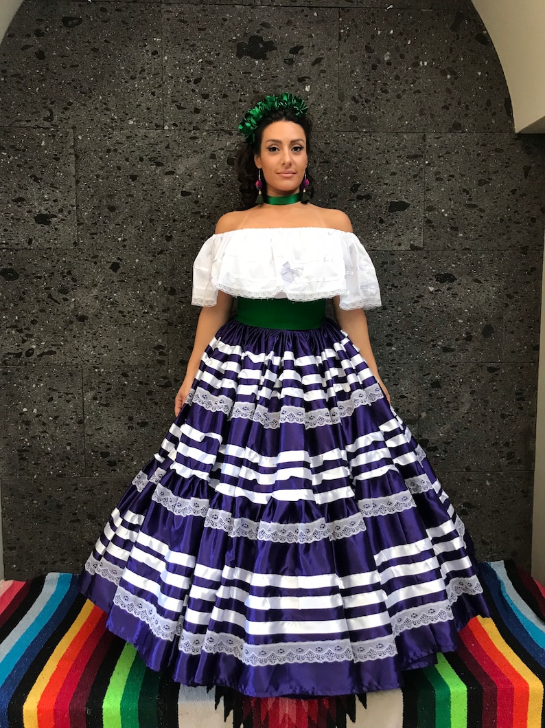 Purple Oaxaca Skirt: Mexican Coco Theme Party Costume (38 Inch) - Etsy
