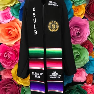Mexican Zarape Graduation Sash Stole Estola Mexico Todo Corazon Class ...