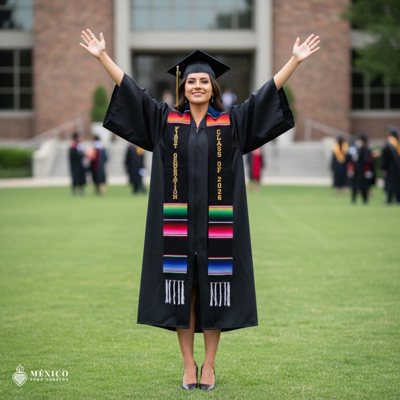 Personalized Mexican Graduation Stole - Class of 2026 and First ...