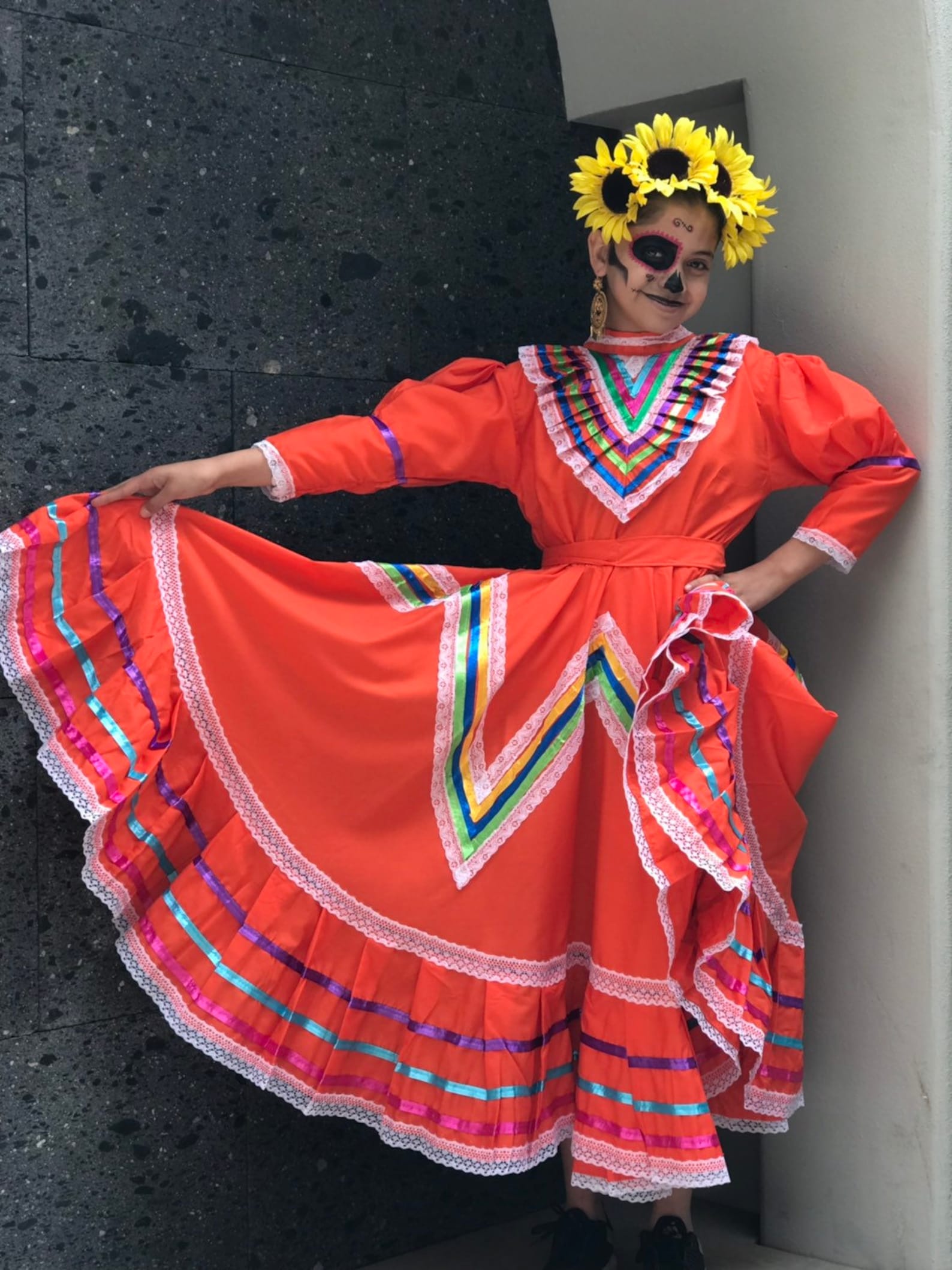 Mexican Jalisco Dress Size 8 Orange Stunning KIDS Size 8 - Etsy