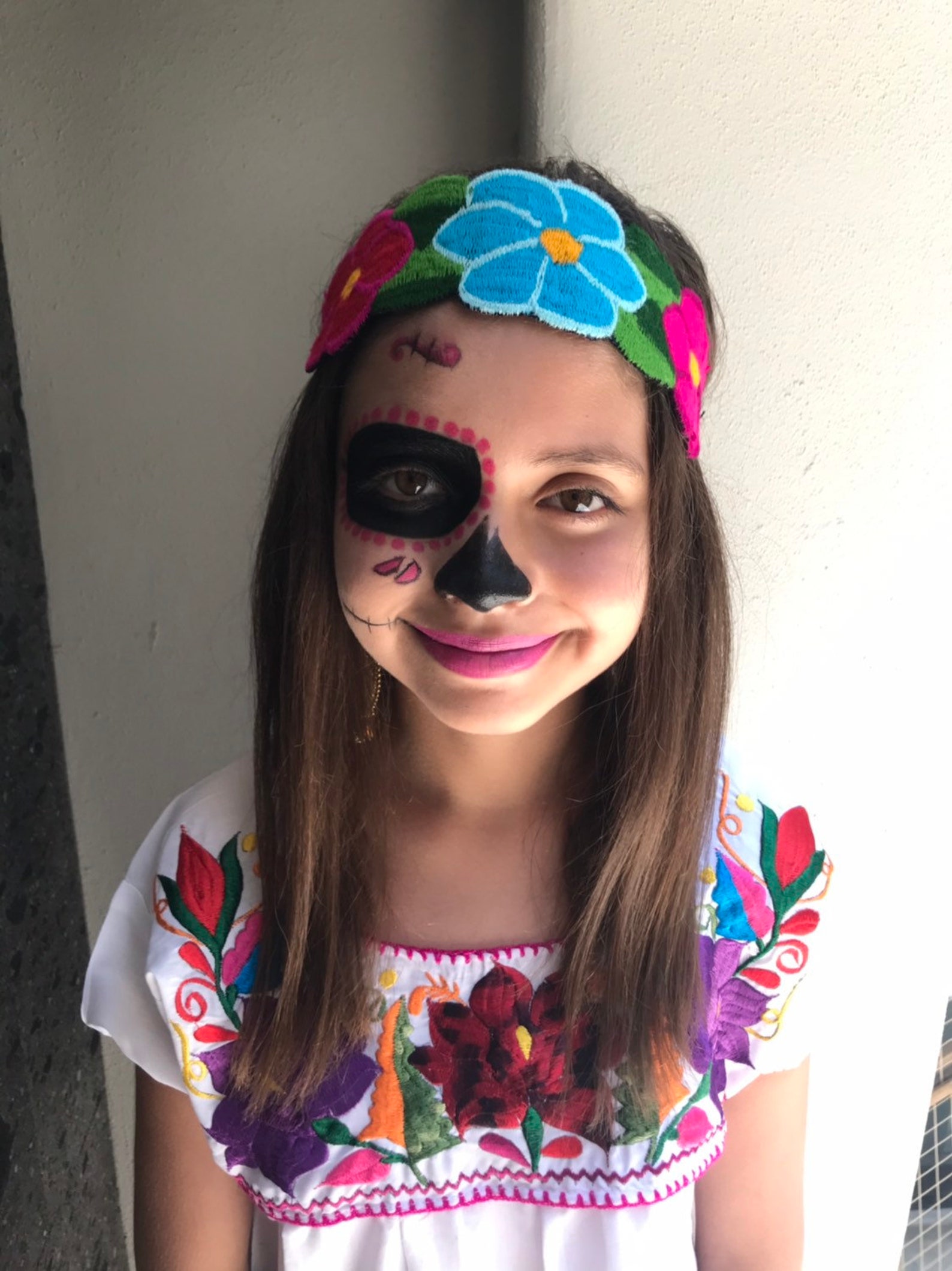 Embroidered Headband Mexican Head Piece Boho Hippi Day Ofthe Dead Coco ...