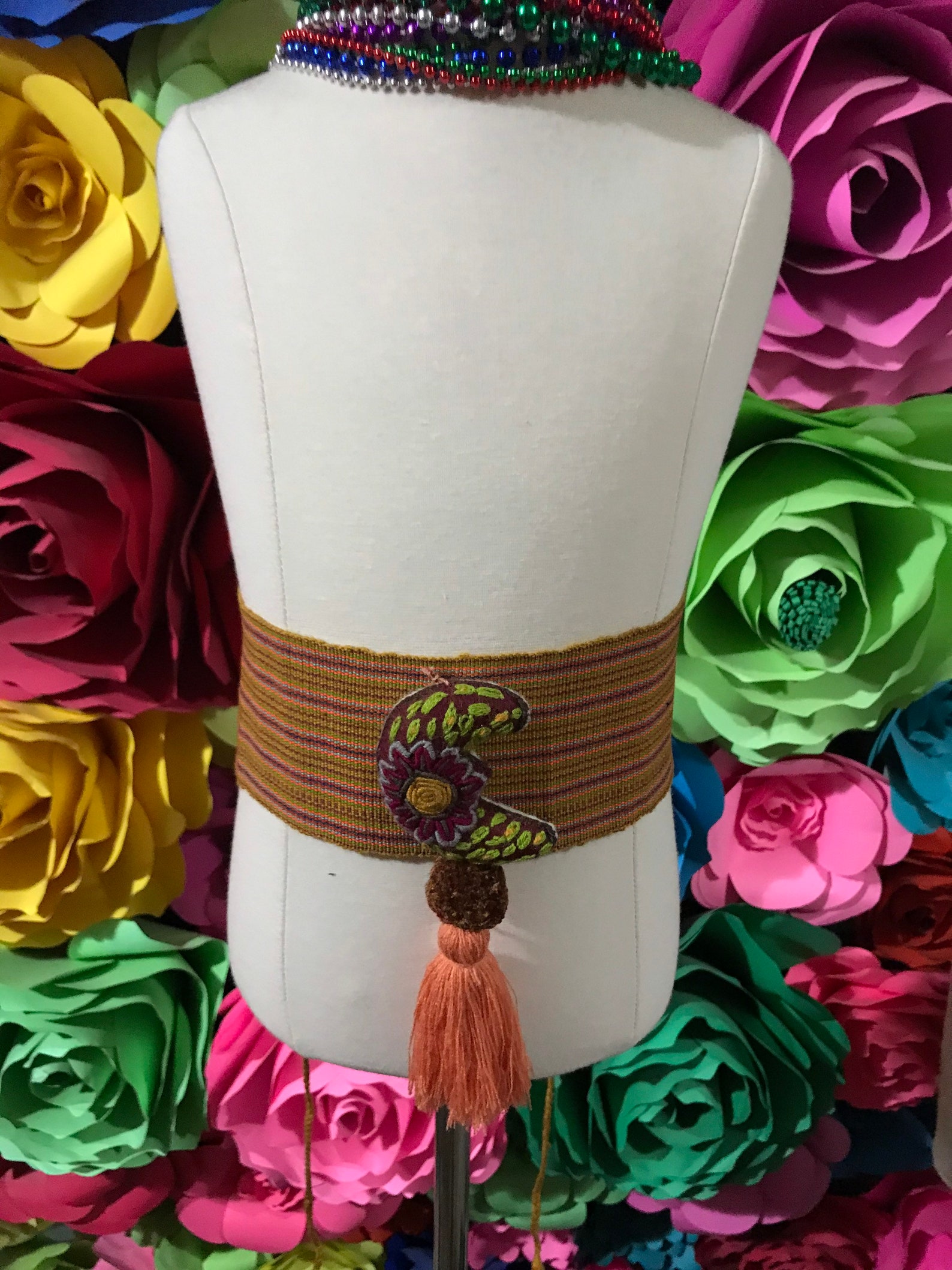 Mexican Authentic Belt With Hand Embroidered Iconic Design - Etsy