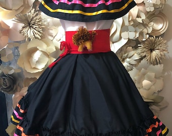 Mexican Two Piece Dress Handmade Size 2-4 Beautiful Coco | Etsy