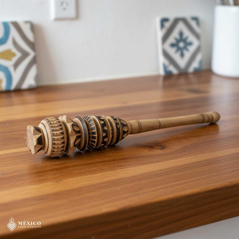 Handmade Wooden Molinillo Whisk – Traditional Mexican Hot Chocolate ...