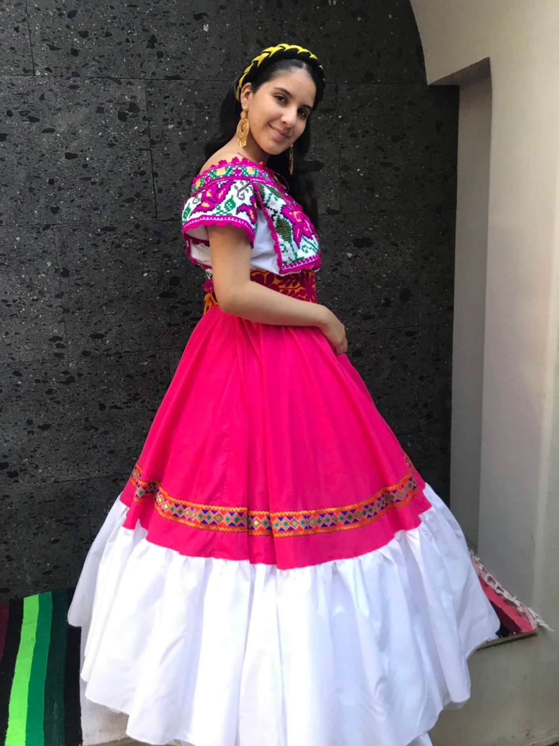 Mexican SKIRT Fiusha Handmade- Beautiful Style- Womans Mexican Boho ...