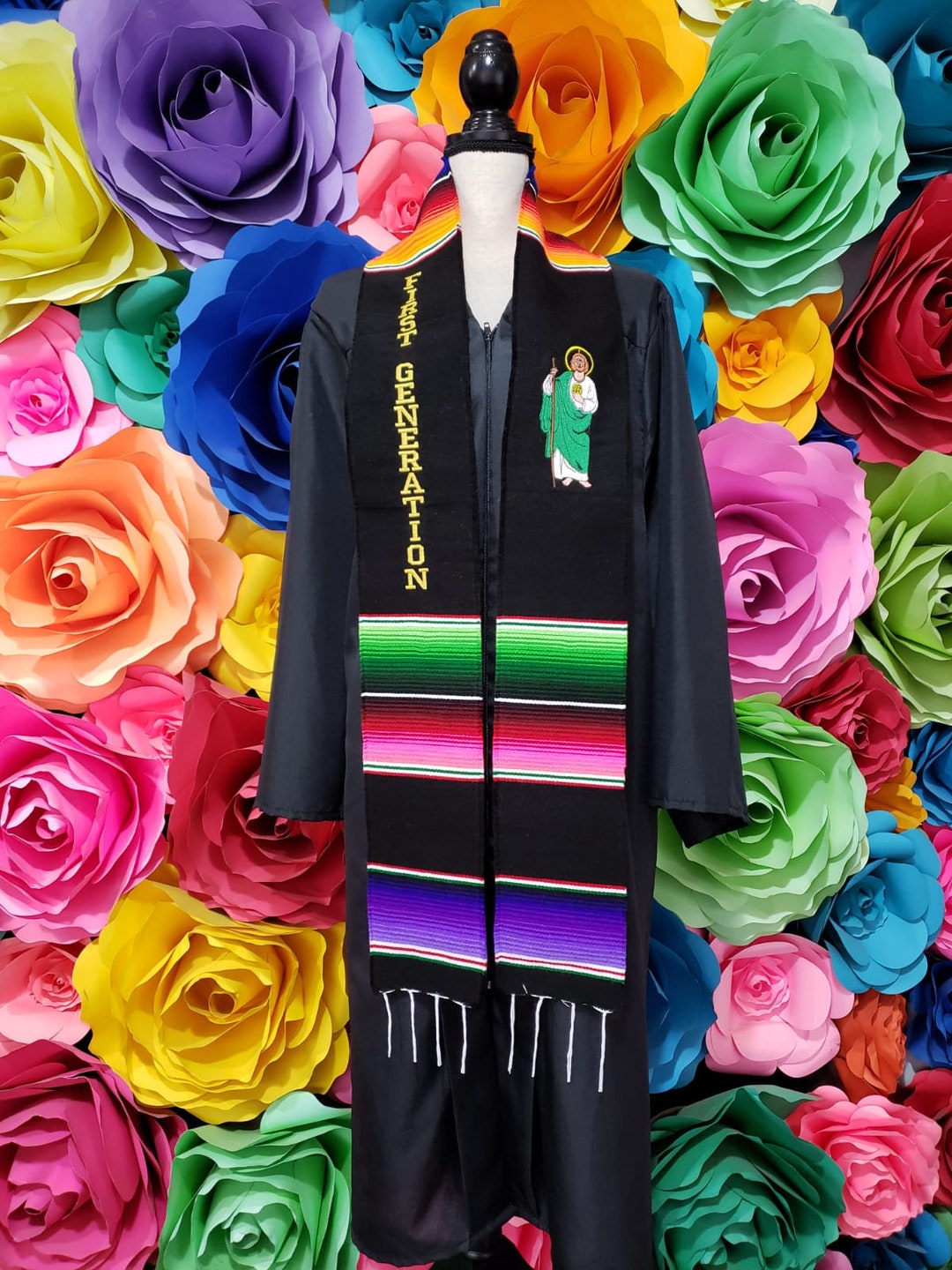Graduation First Generation Sarape Zarape School Logo Embroidery ...