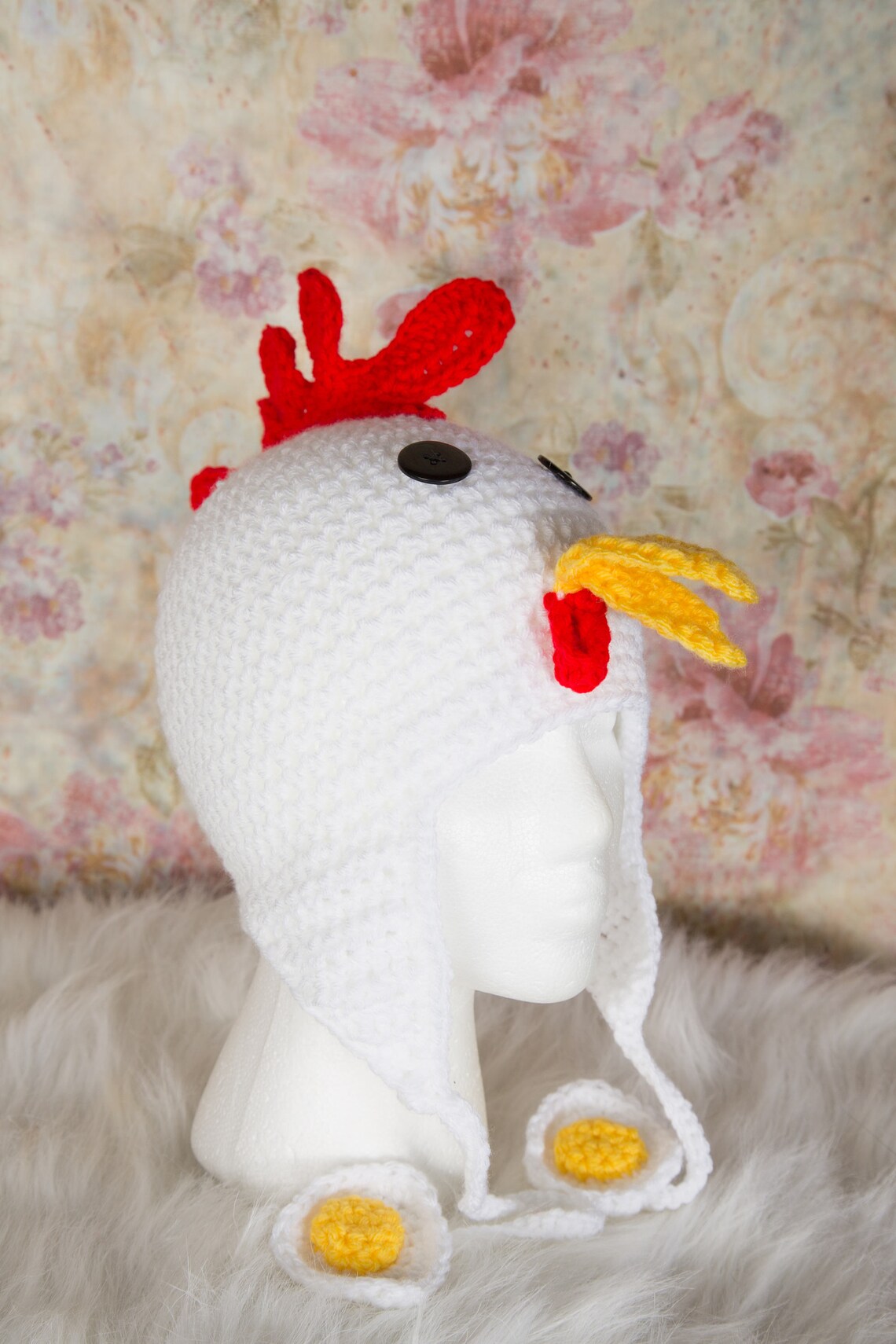 Crochet Chicken Hat, Chicken Costume Hat, Rooster - Etsy