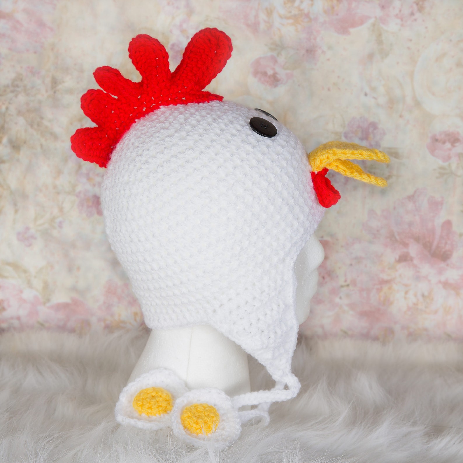 Crochet Chicken Hat, Chicken Costume Hat, Rooster - Etsy