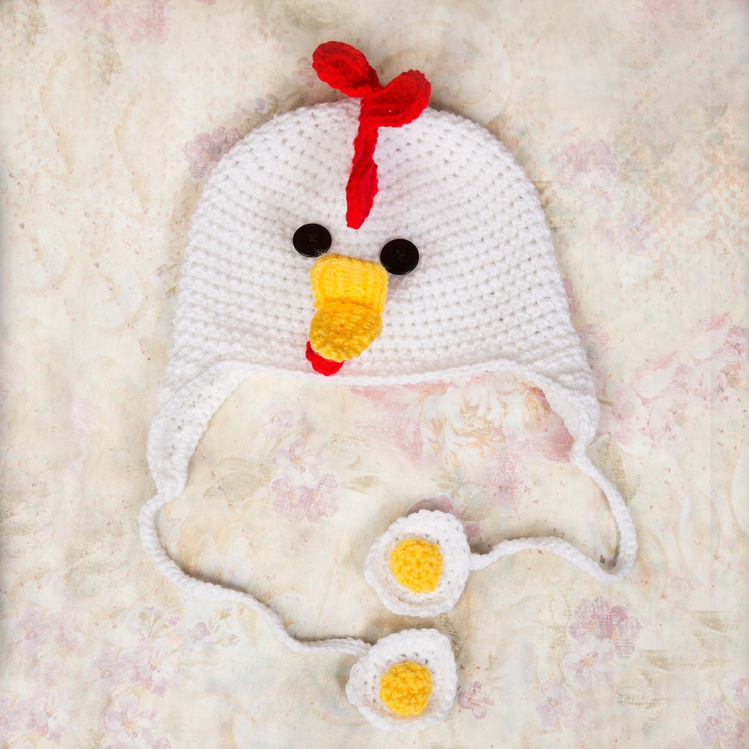 Crochet Chicken Hat, Chicken Costume Hat, Rooster - Etsy